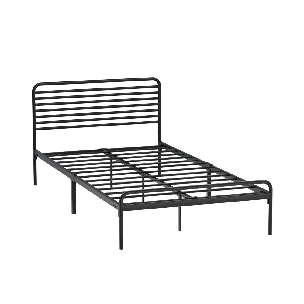 Oikiture King Single Metal Bed Frame Railing-style Black – PEROZ