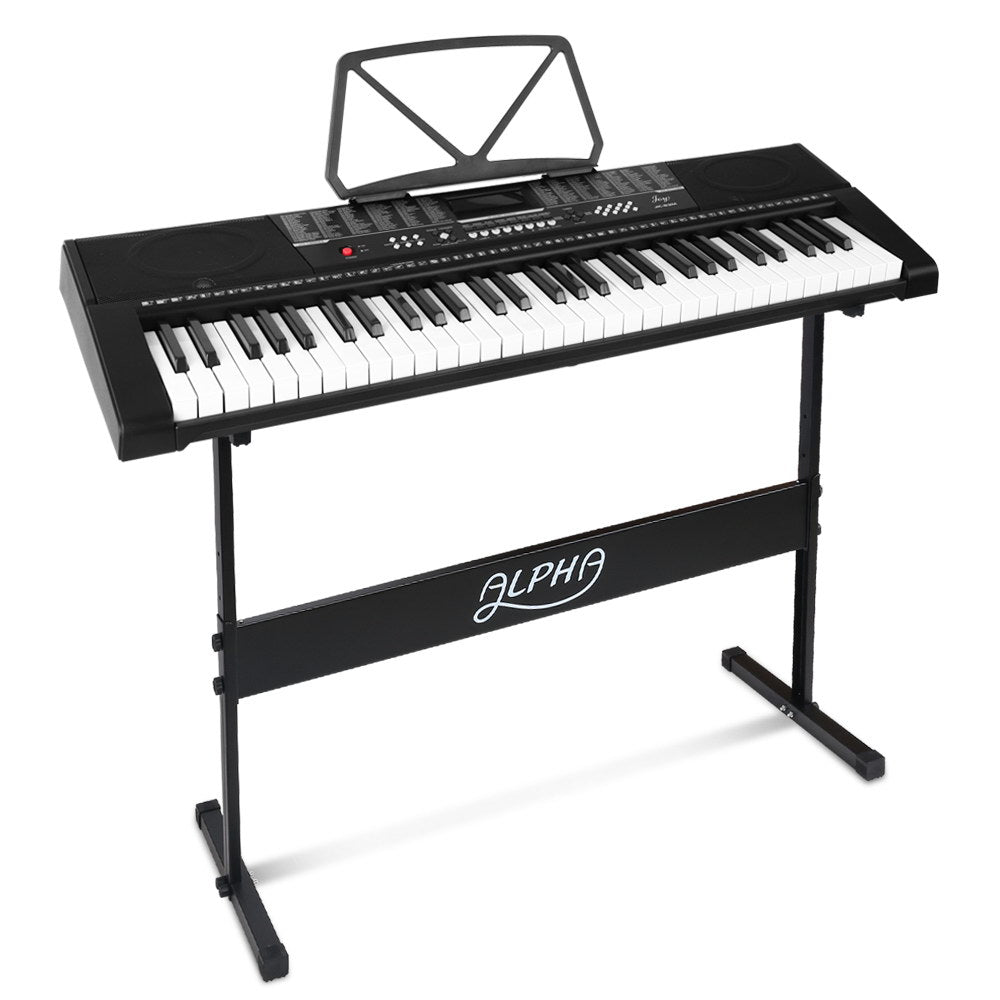 Shop Alpha Electronic Piano Keyboard LED Electric w/Holder | PEROZ