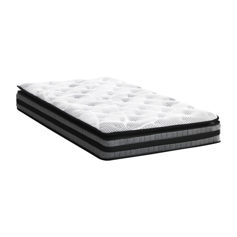 Bedra King Single Mattress Cool Gel Foam Bonnell Spring Pillow Top Bed ...