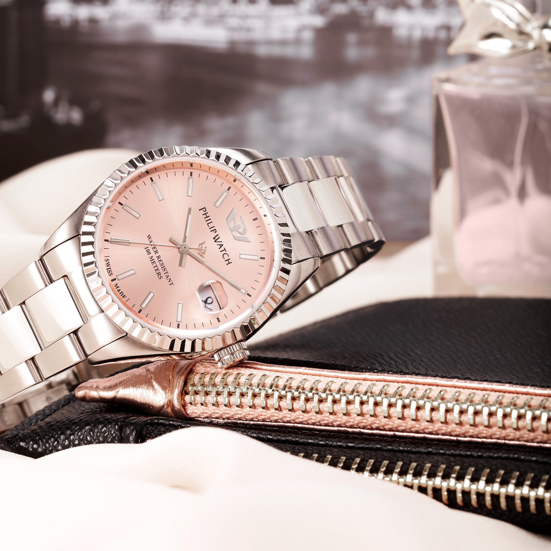Philip Watch Caribe Pink 35mm - Women's Swiss Watch | PEROZ Australia